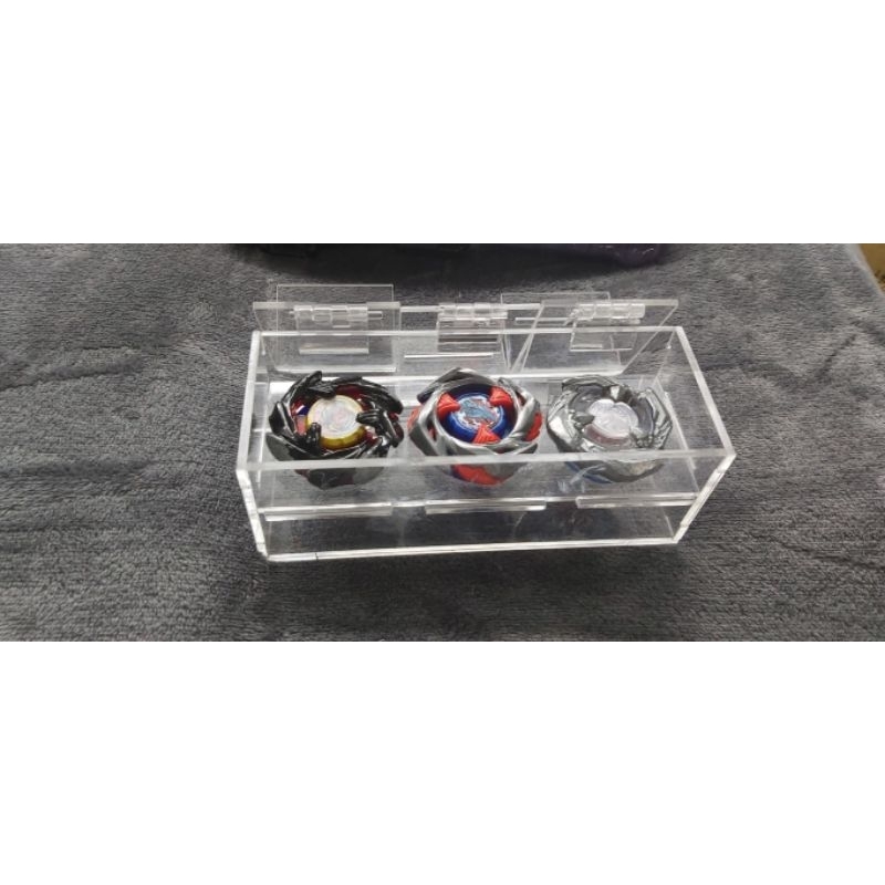 Beyblade deck case Acrylic clear dispenser for beyblade for 3 units ...