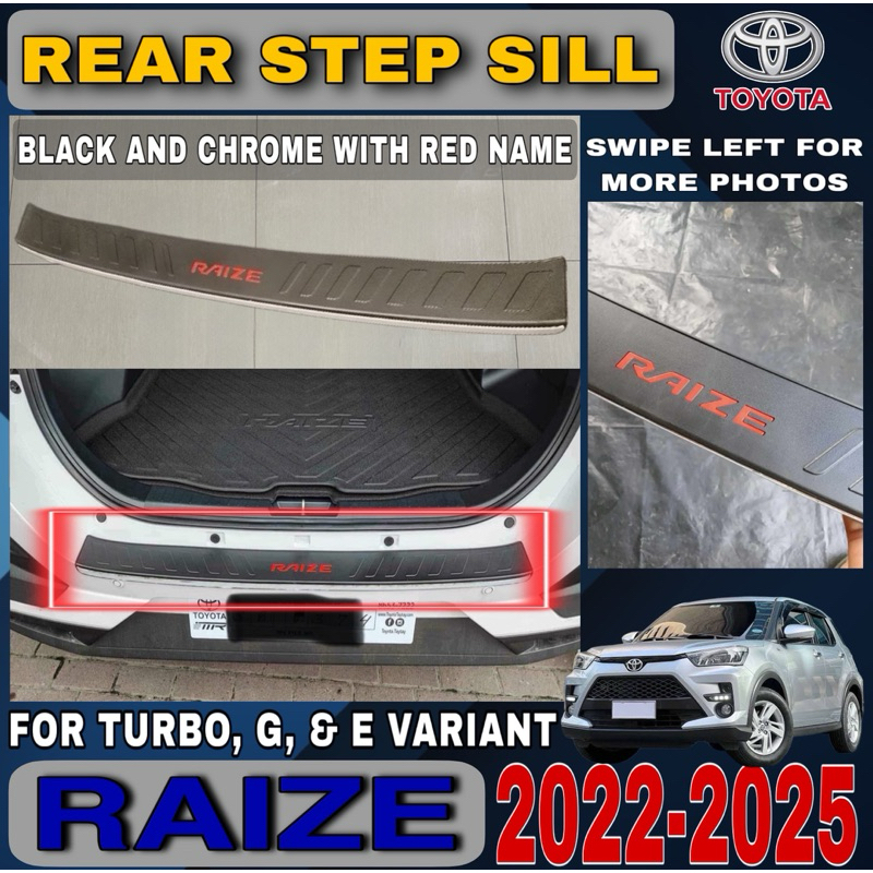 Toyota Raize 2022-2025 Rear Step Sill Red name | Shopee Malaysia