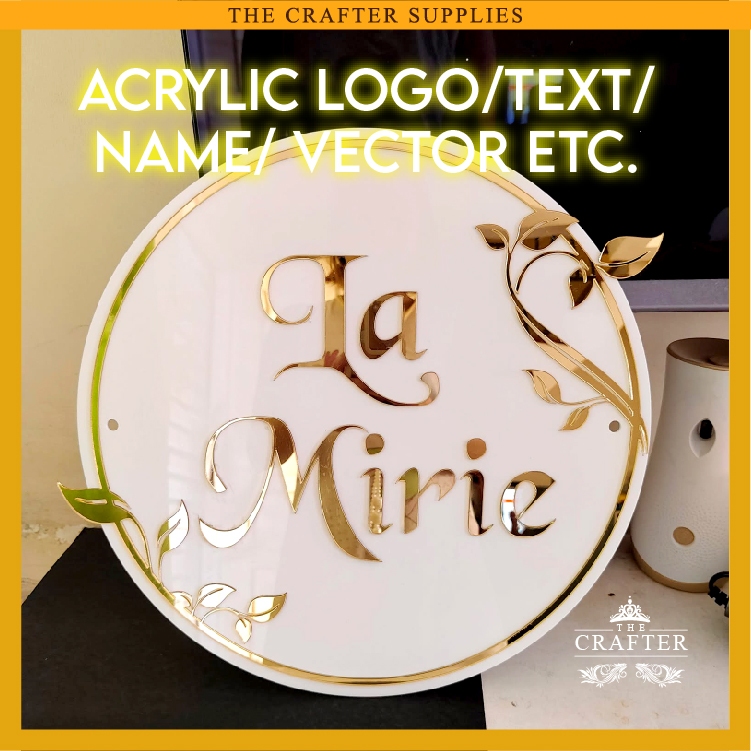 Custom Acrylic logo with adhesive logo Name Customized for Events ...