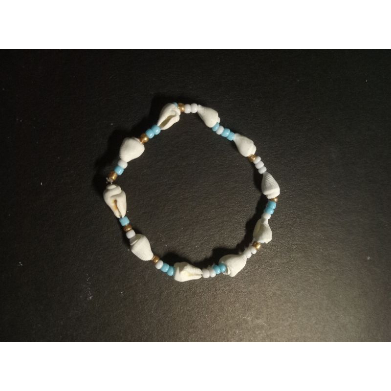 Seashell and beads bracelet|| Handmade souvenir real palay nassa shell ...