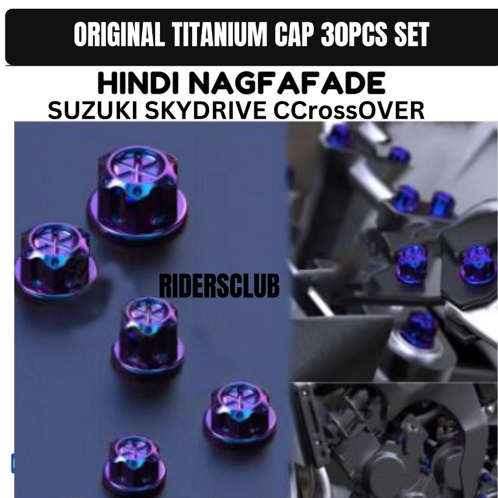 SUZUKI SKYDRIVE CROSSOVER TITANIUM BOLT Cap Crew Nut Universal 30 Pcs ...
