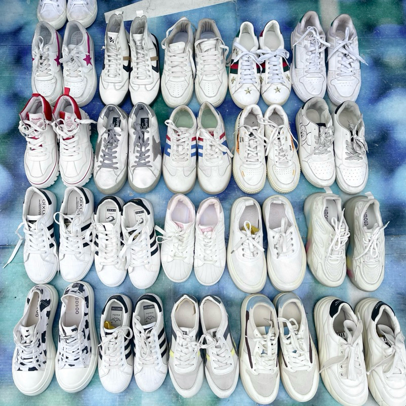 Pure White Shoes (Sealed Sack 40 pairs estimated) | Shopee Malaysia