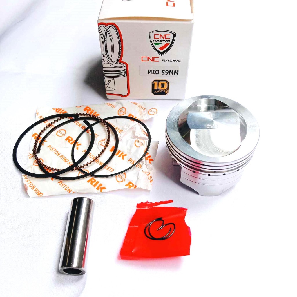 CNC PISTON KIT SET FULL DOME FOR MIO 59MM ONLYYYYY WHAT U SEE IS WHAT U ...