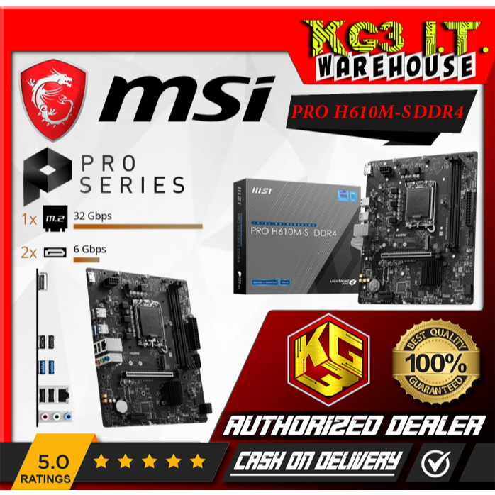 MSI Pro H610M-S DDR4 Intel Motherboard | Shopee Malaysia