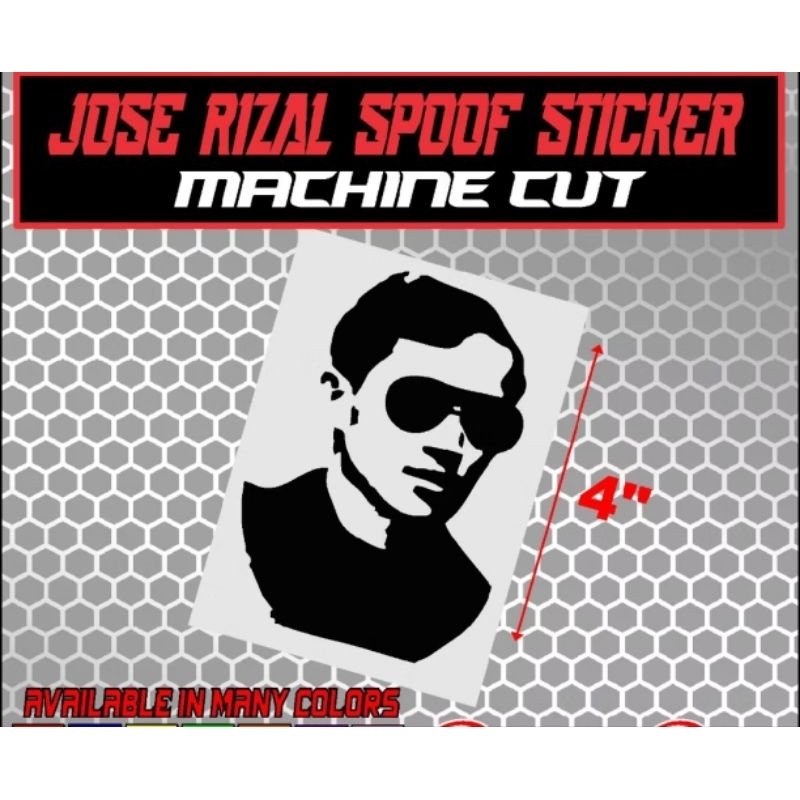 jose rizal spoof sticker 4 inches machine cut diecut sticker | Shopee ...