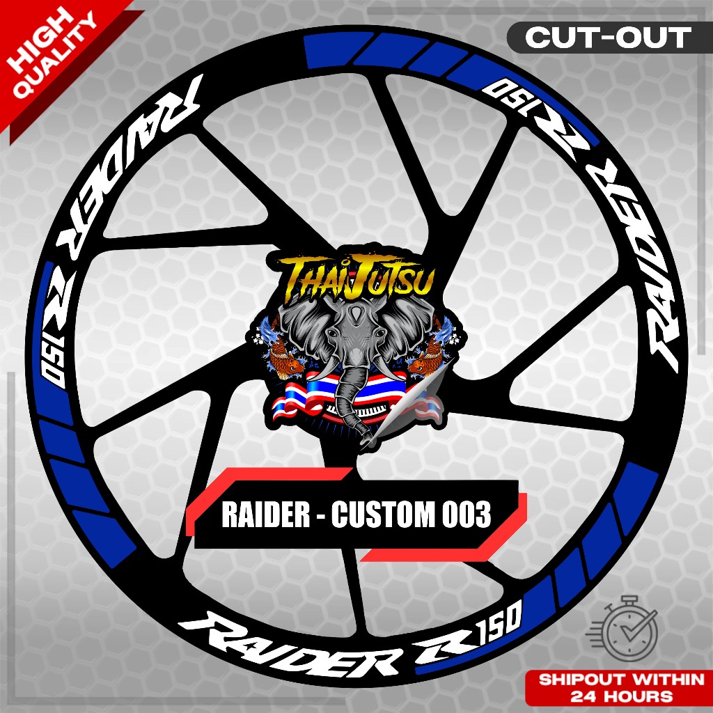 RAIDER R150 MAG STICKER SET ( 2 MAGS ) - CUSTOM 003 | VINYL WATERPROOF ...
