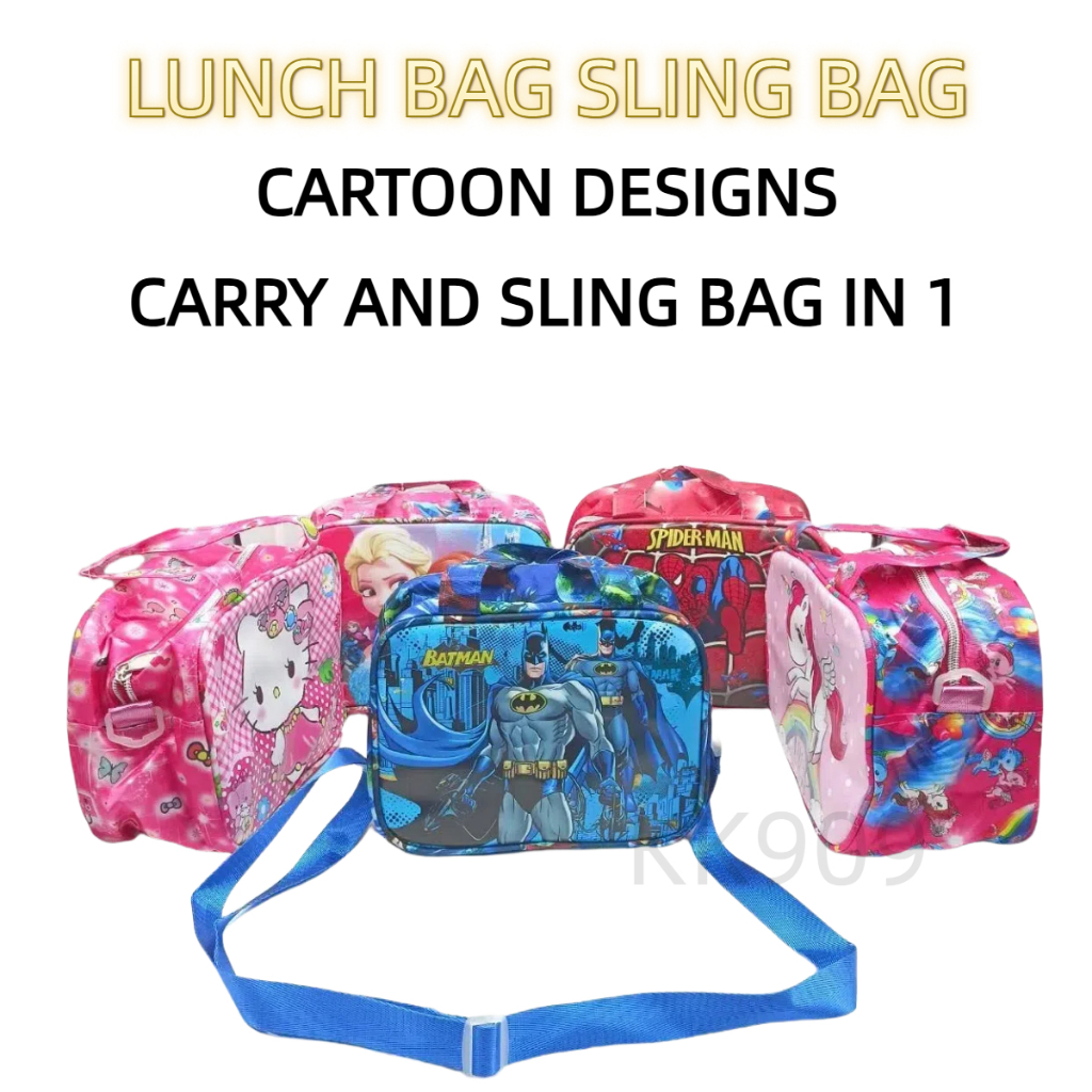 Spider Man Hello Kitty Lunch Bag Sling Bag Cartoon Character Designs ...