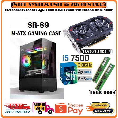 Gaming desktop system unit i5-7500 Intel Processor 7th generation with ...