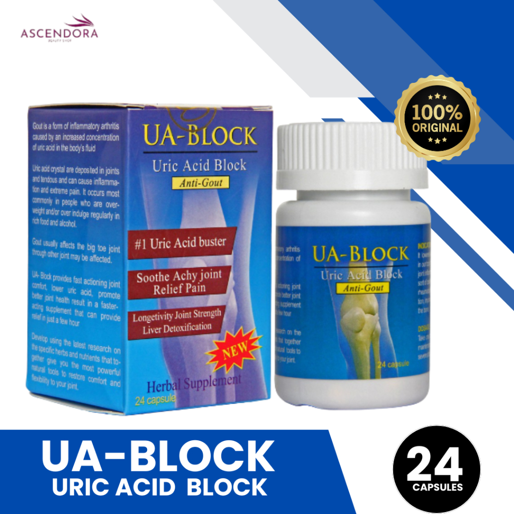 UA-Block Uric Acid & Gout Relief Capsules – 24 Capsules | Shopee Malaysia