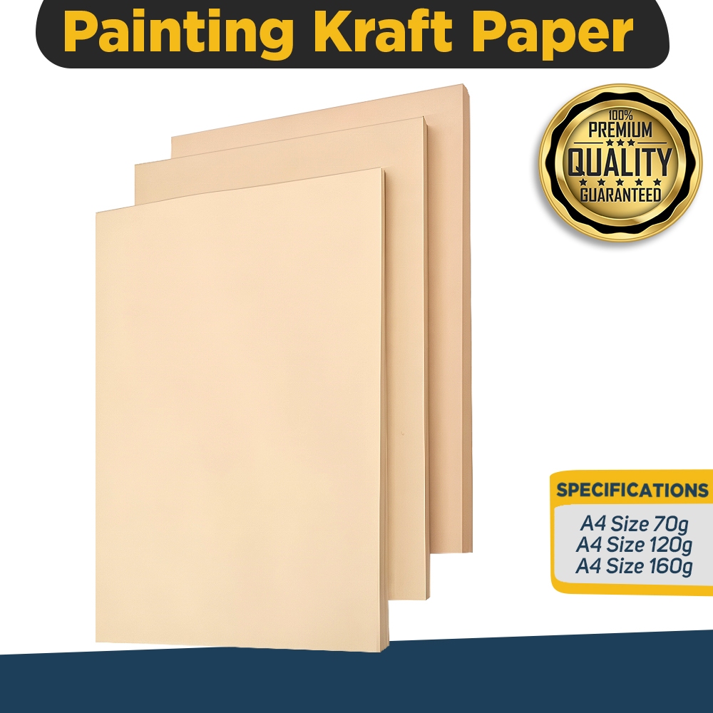 A4 Painting Kraft Paper 100pcs 70g | 120g | 160g | Shopee Malaysia