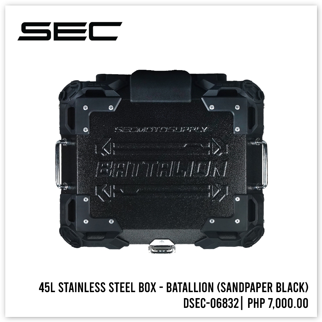 Sec Topbox 45 Liters Top Box for Motorcycle Stainless Steel Box ...