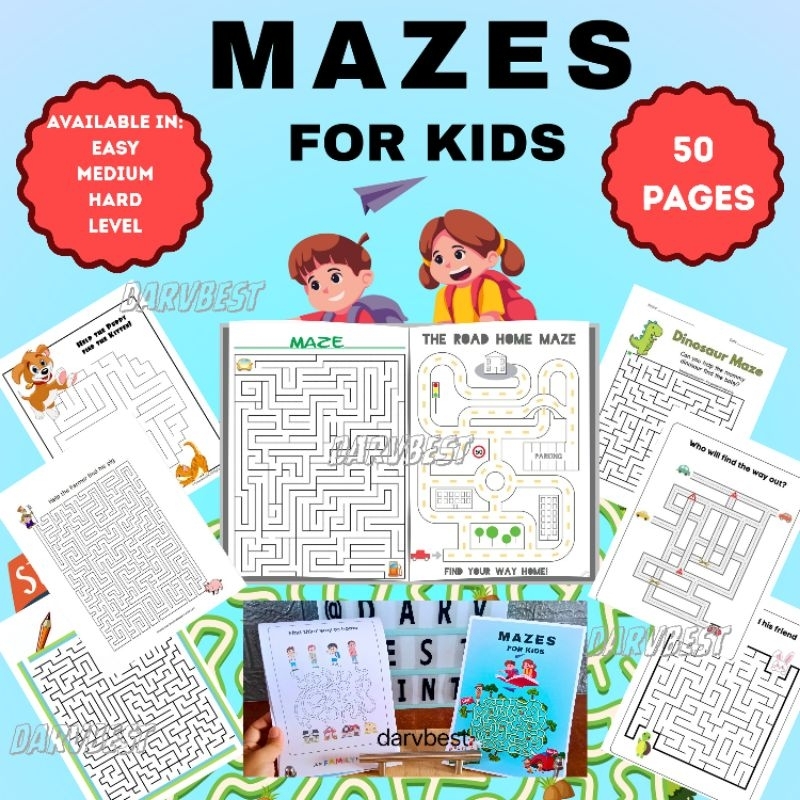Maze activity pad maze training book for kids educational toys for ...