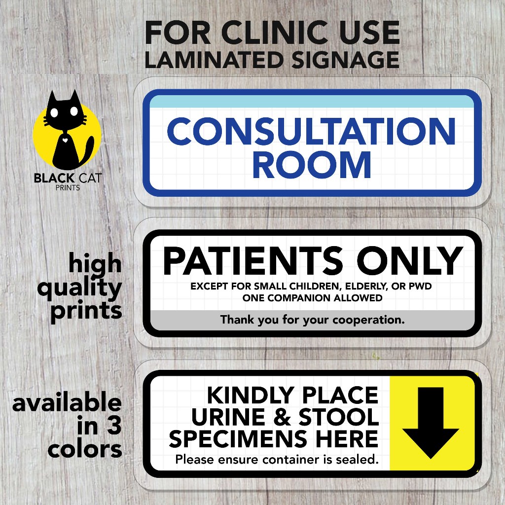 For Clinic Use Signage / Laminated Signage / Signs | Shopee Malaysia