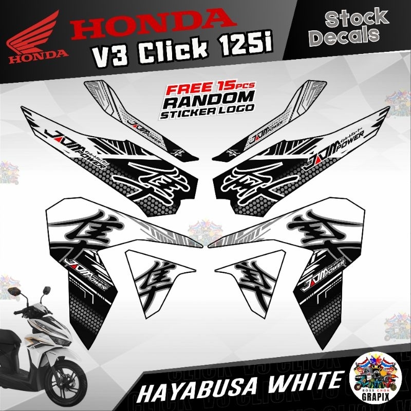 Honda Click 125i V3 / V4 Hayabusa Decals High Quality | Shopee Malaysia