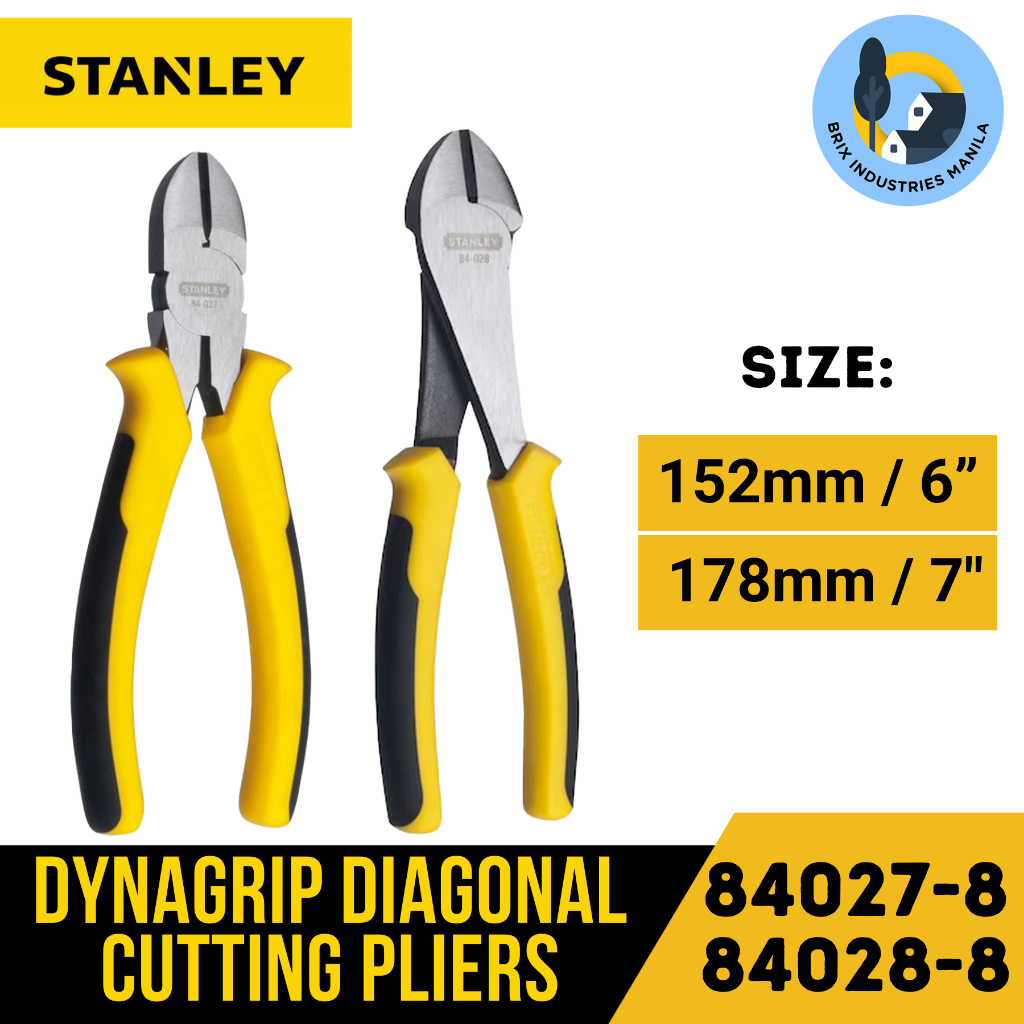 Stanley Dynagrip Diagonal Cutting Pliers 152mm/6” or 178mm/7” 84027-8 ...
