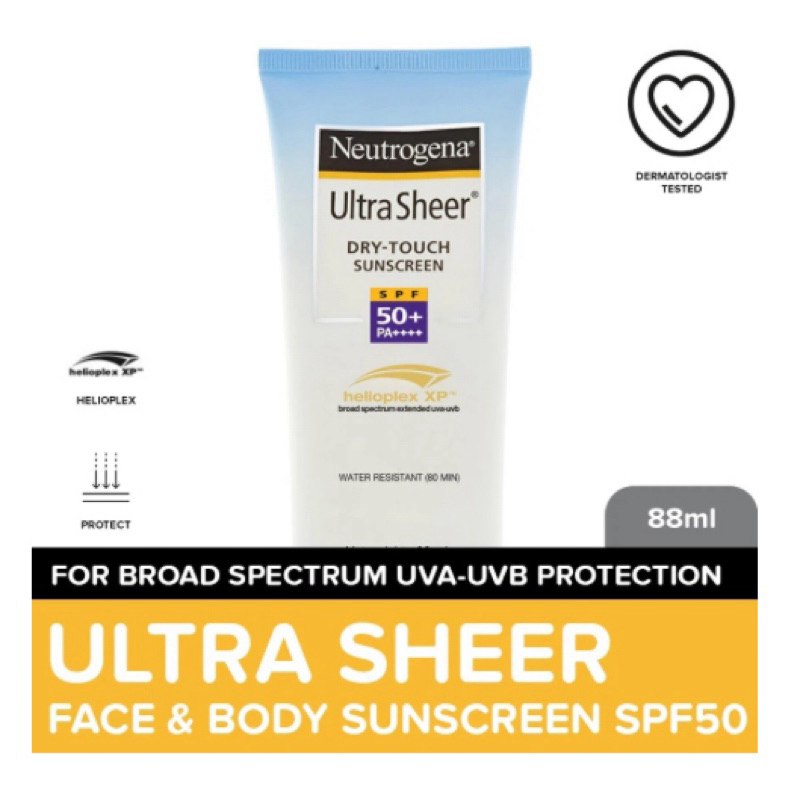 NEUTROGENA Ultra Sheer Dry-Touch Sunscreen SPF 50 - 88 ML | Shopee Malaysia