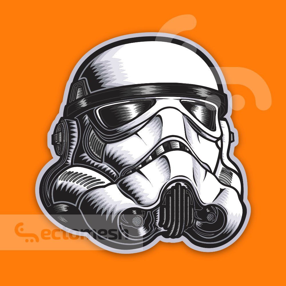 Stormtrooper Helmet (B) - Star Wars Vinyl Waterproof Sticker by ...