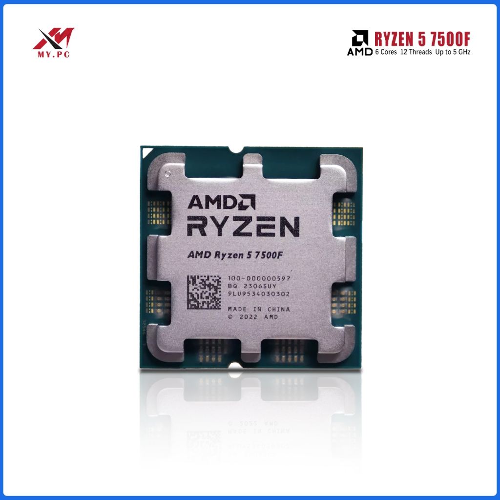 AMD Ryzen 5 7500F 6 Core 12 Thread AM5 CPU Up to 5 GHz processor W/O ...