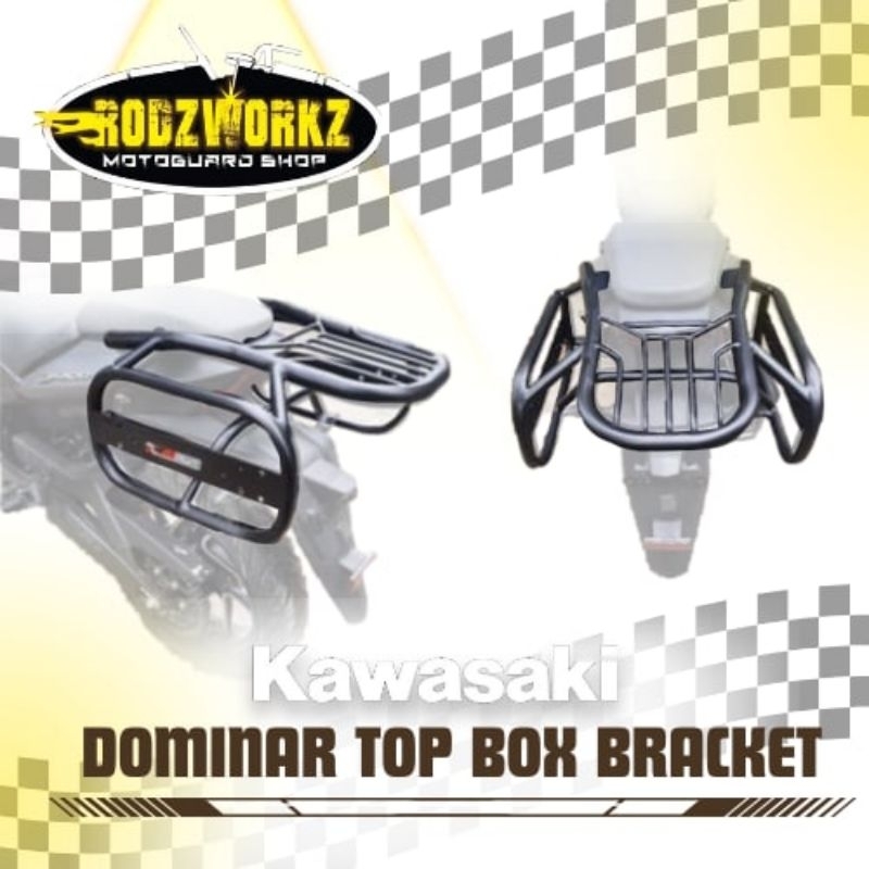 KAWASAKI DOMINAR 400CC TOP BOX BRACKET WITH SIDE PANNIER HEAVY-DUTY ...