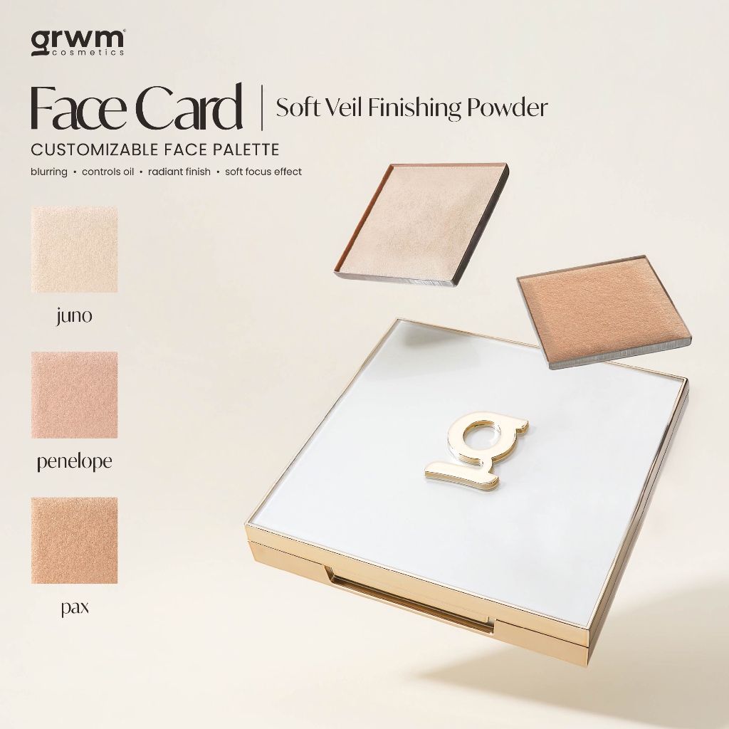 GRWM Cosmetics Face Card Soft Veil Finishing Powder [CASE NOT INCLUDED ...