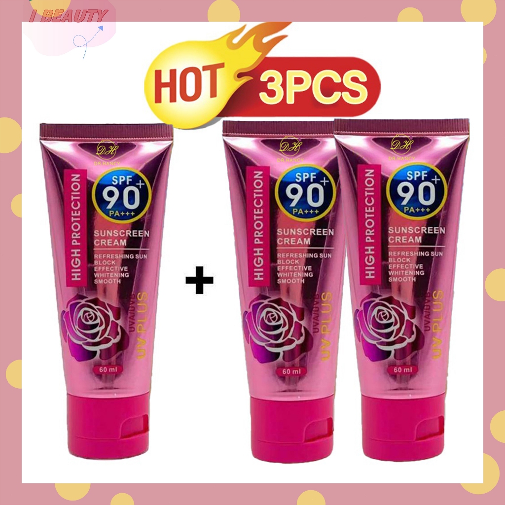 SPF90+ PA+++ Sunscreen Cream High Protection UV+ LBLS Whitening Tinted Sunblock 60g | Shopee ...