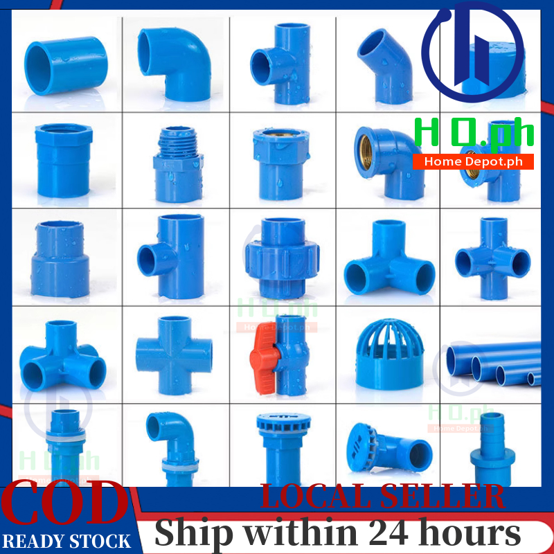 PVC BLUE FITTINGS 1/2" 3/4'' 1'' EIbow, Tee, Male Adaptor,Female ...