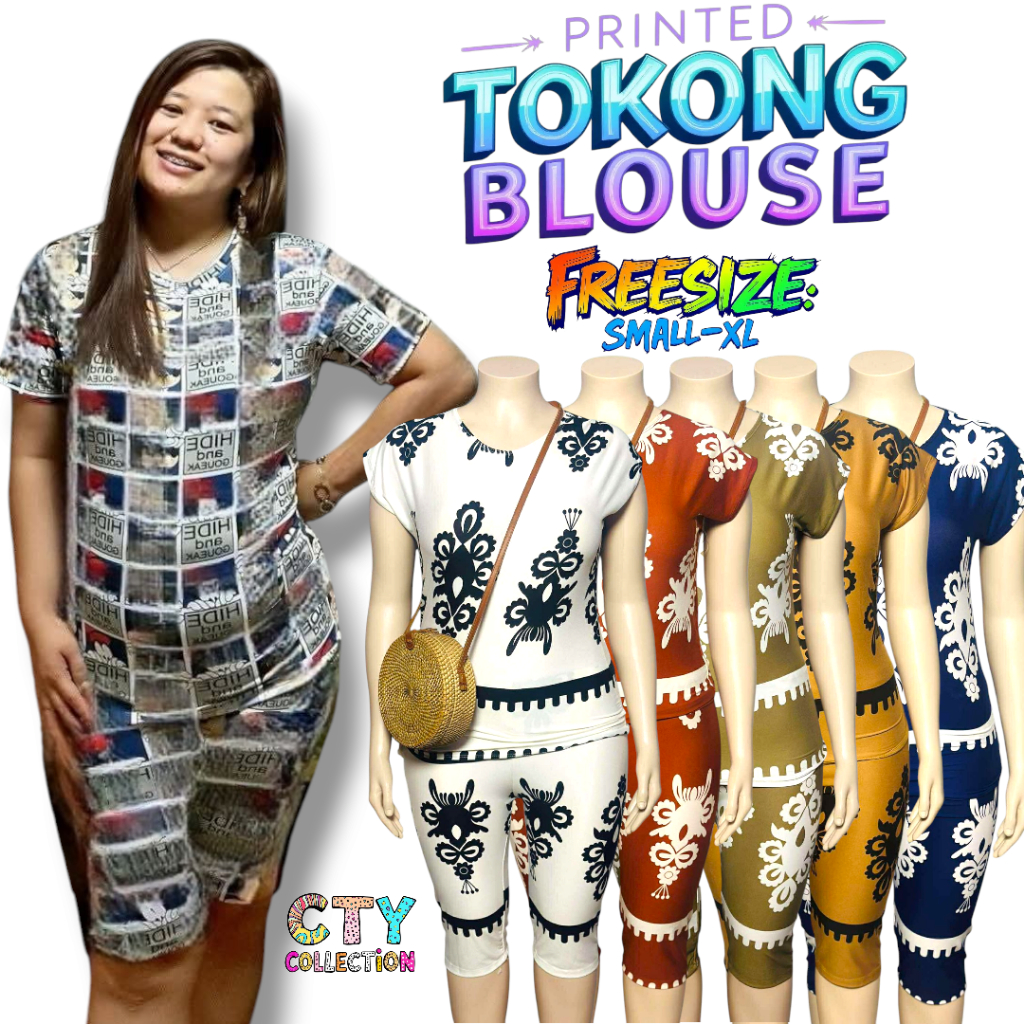 (BUY 2 TAKE1) BLOUSE TERNO TOKONG WITH ONE SIDE POCKET RANDOM COLORS ...