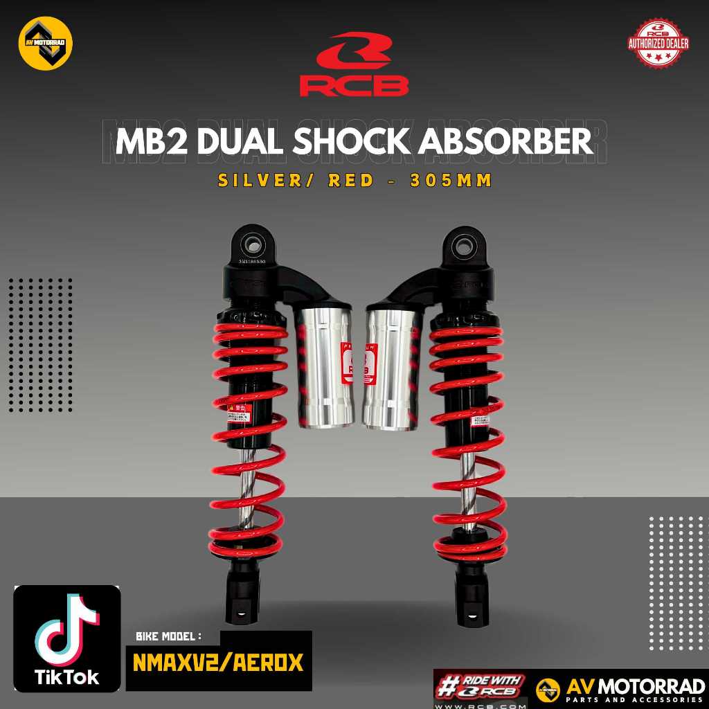 RCB MB2 Dual Shock Absorber 305mm For NmaxV2 & AeroxV1/V2 | Shopee Malaysia