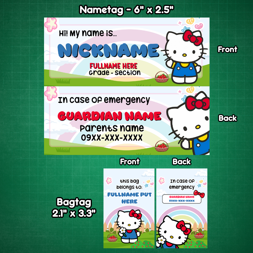 Sanrio Name Tag and Bag Tag - PVC (back-to-back print) | Shopee Malaysia