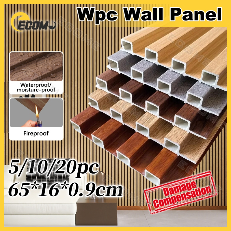 20PCS Solid Wood Panel Board PVC Grille Waterproof Design TV Background ...