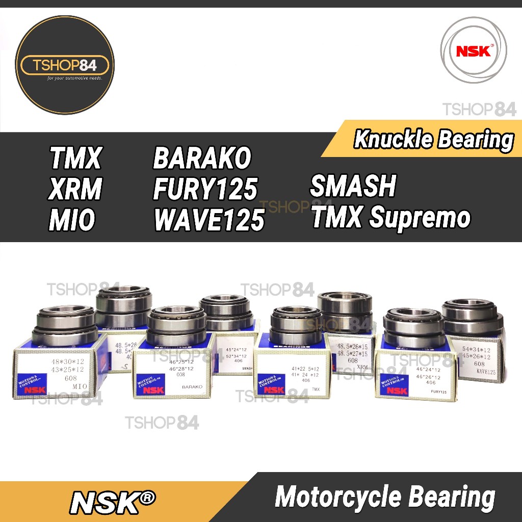 Motorcycle Bearing Knuckle BearingBARAKO TMX Supremo SMASH XRM MIO ...
