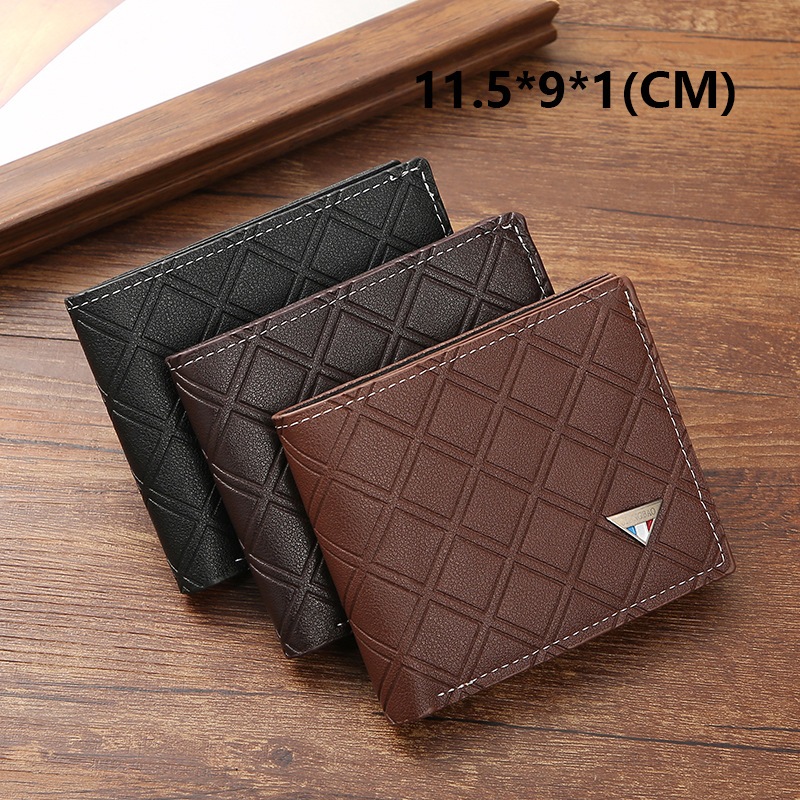 New Fanshion Business Style Triangle logo Multi slot coin short wallet ...