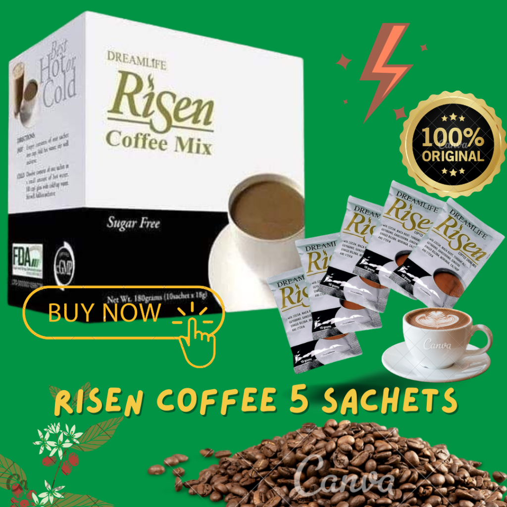 ( 5 SACHETS) RISEN COFFEE MIX - Best for Coffee Lovers / Helps ...