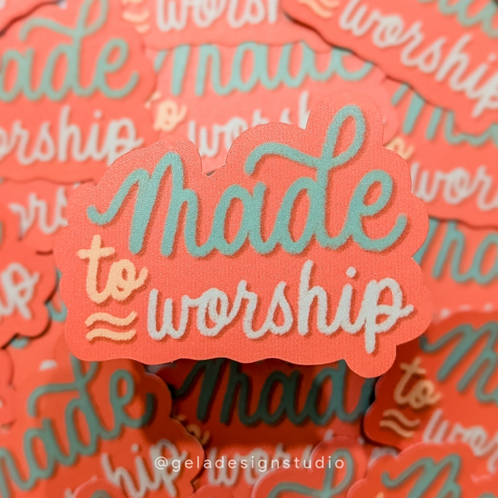 Made To Worship Waterproof Laptop Stickers, Vinyl Stickers ...
