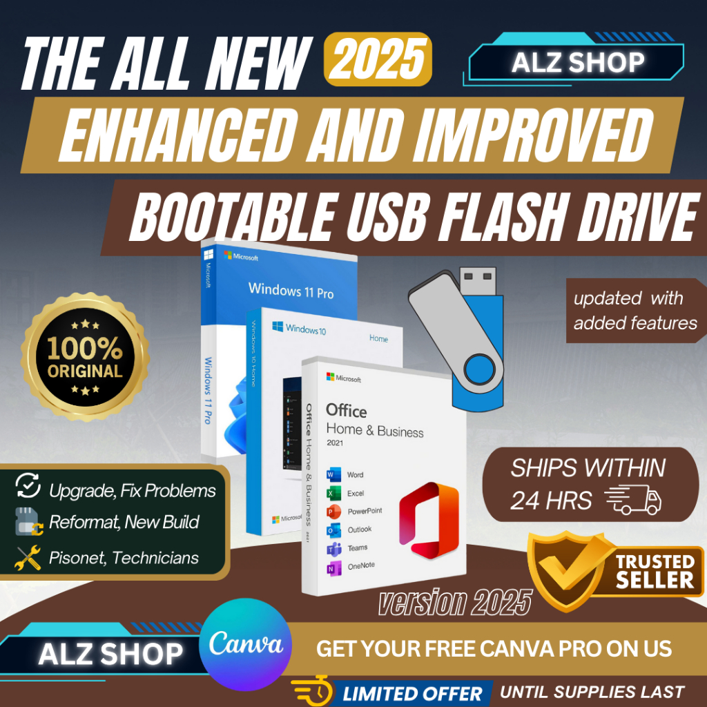 2025 Latest Bootable USB Drive Reformat 32,64 Win 10 11 kUbuntu DIY Fix ...