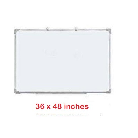 Whiteboard 36 inches x 48 inches / 3 x 4 feet with aluminum frame ...