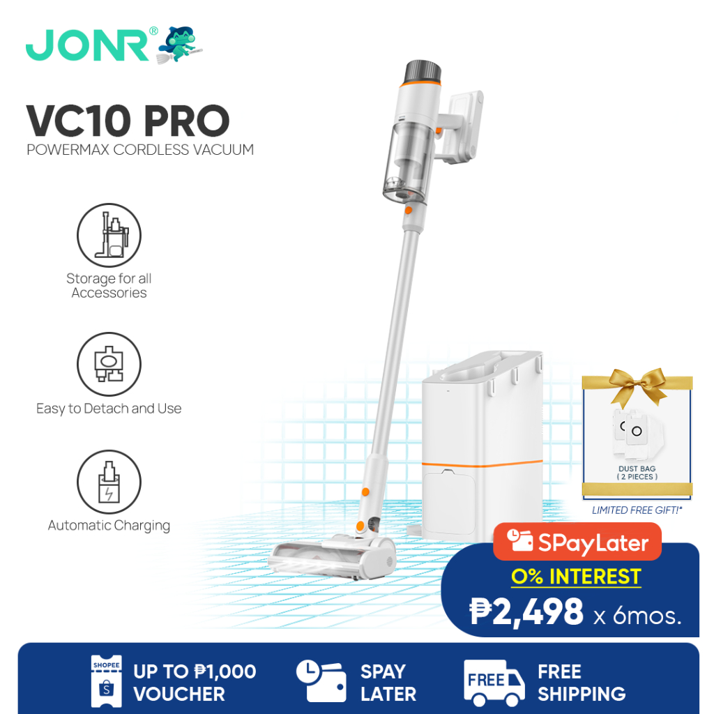 [Spaylater] JONR VC10 Pro Dry Stick Vacuum with Automatic Dust Collection All In One | Shopee ...