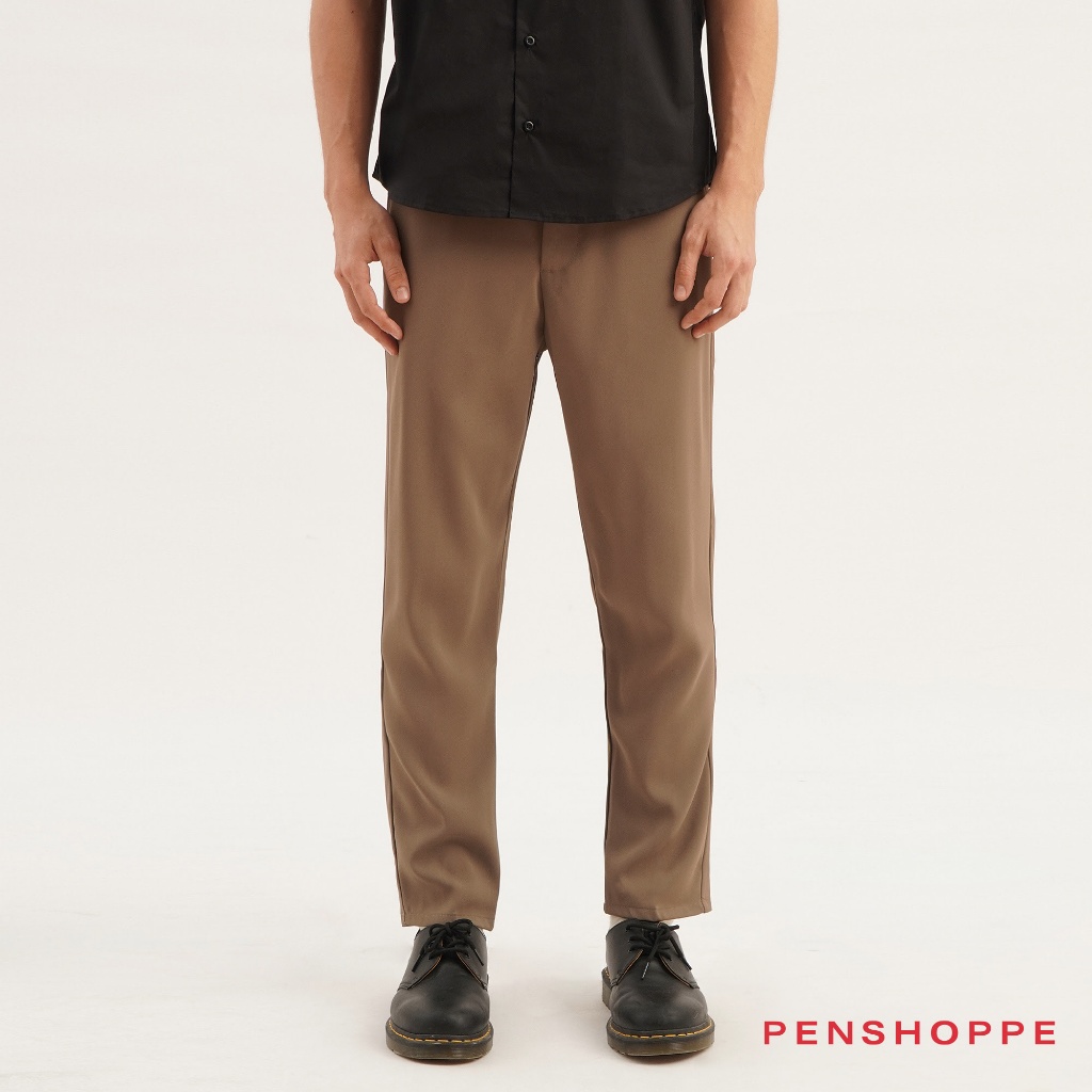 Penshoppe Dress Code Dapper Fit Dressy Pants For Men (Tan) | Shopee ...
