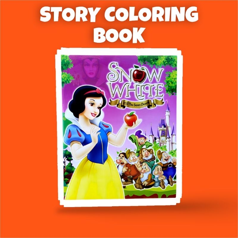 Snow-White Story Coloring Book 12Pages — Educational School Supplies ...