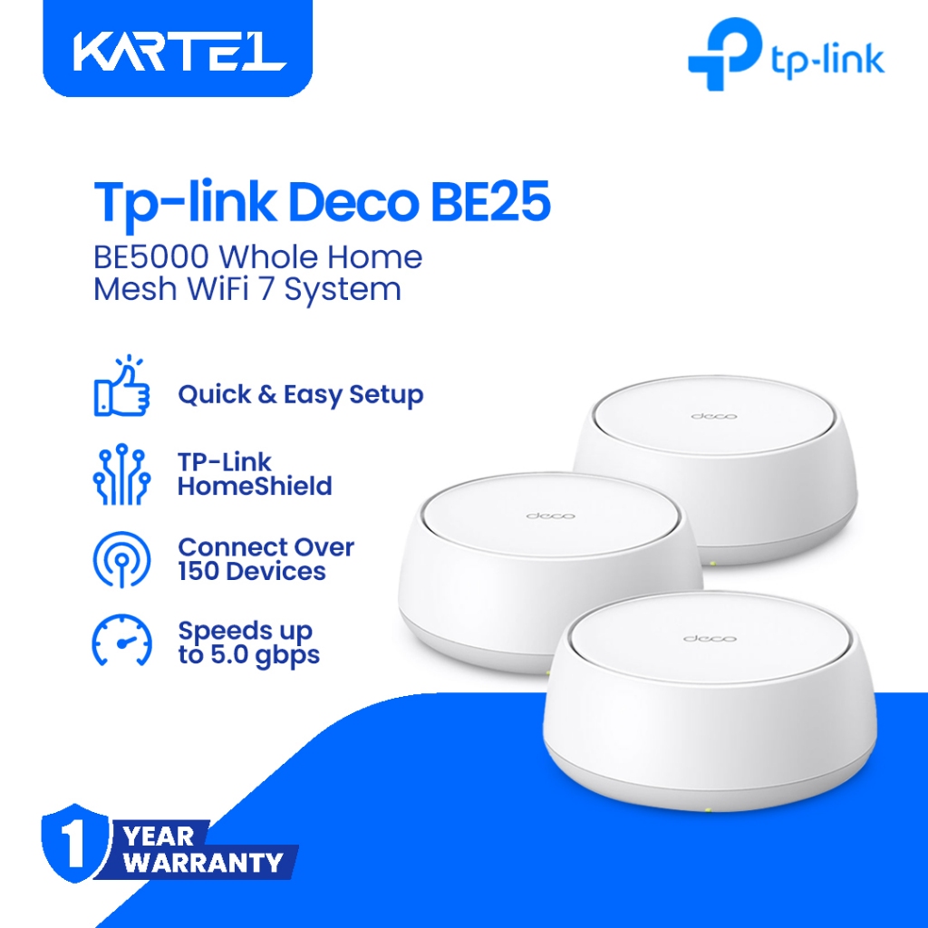 TP-LINK Deco BE25 BE5000 Whole Home Mesh WiFi 7 System | Shopee Malaysia