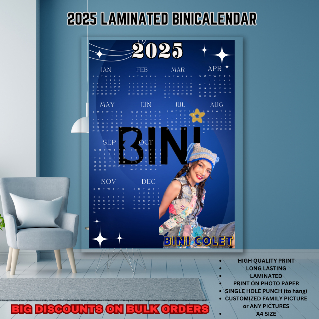 2025 LAMINATED BINI CALENDAR POSTER A4 SIZE - FANMADE | Shopee Malaysia