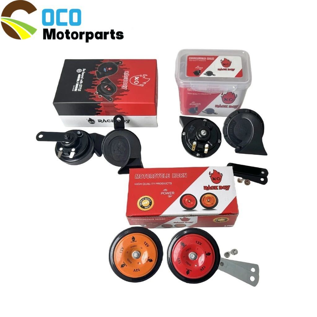 RACE BOY UNIVERSAL HORN WITH BOX AND DUAL DISC HI/LOW 12V/65db | Shopee ...