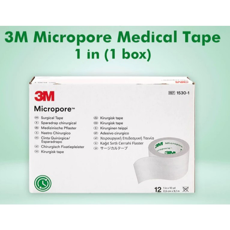 (AT-J) 3M Micropore Medical Tape - 1 inch (1box - 12pcs) | Shopee Malaysia