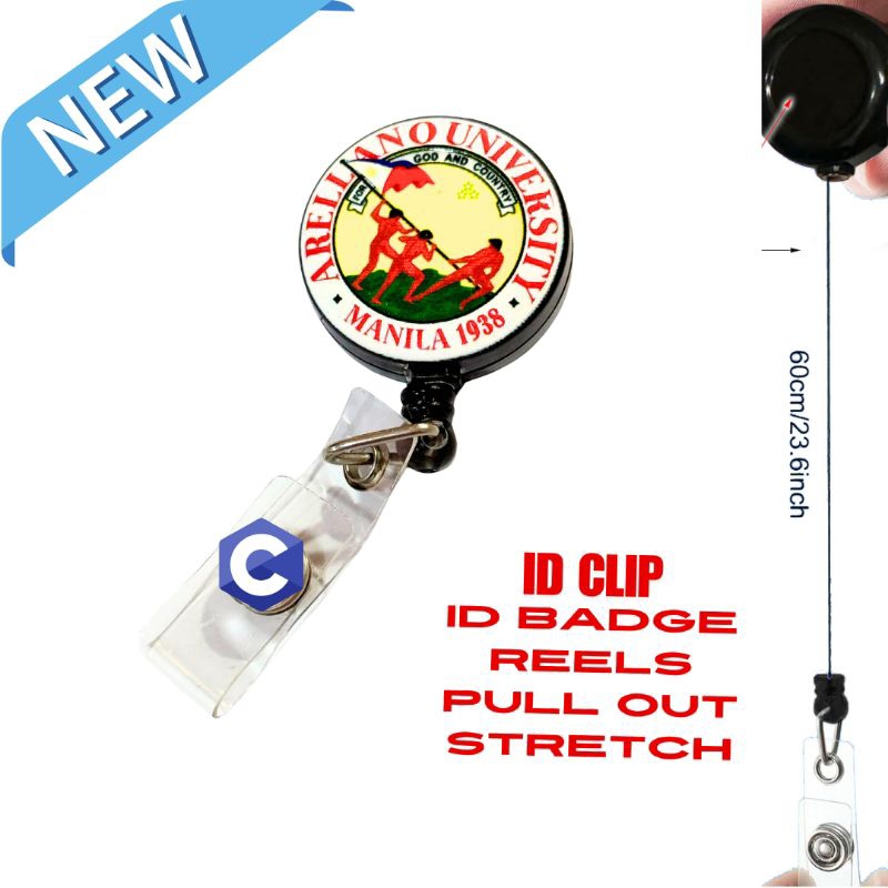 Au Arellano Design Clip Id holder badge reels Retractable id lace name ...