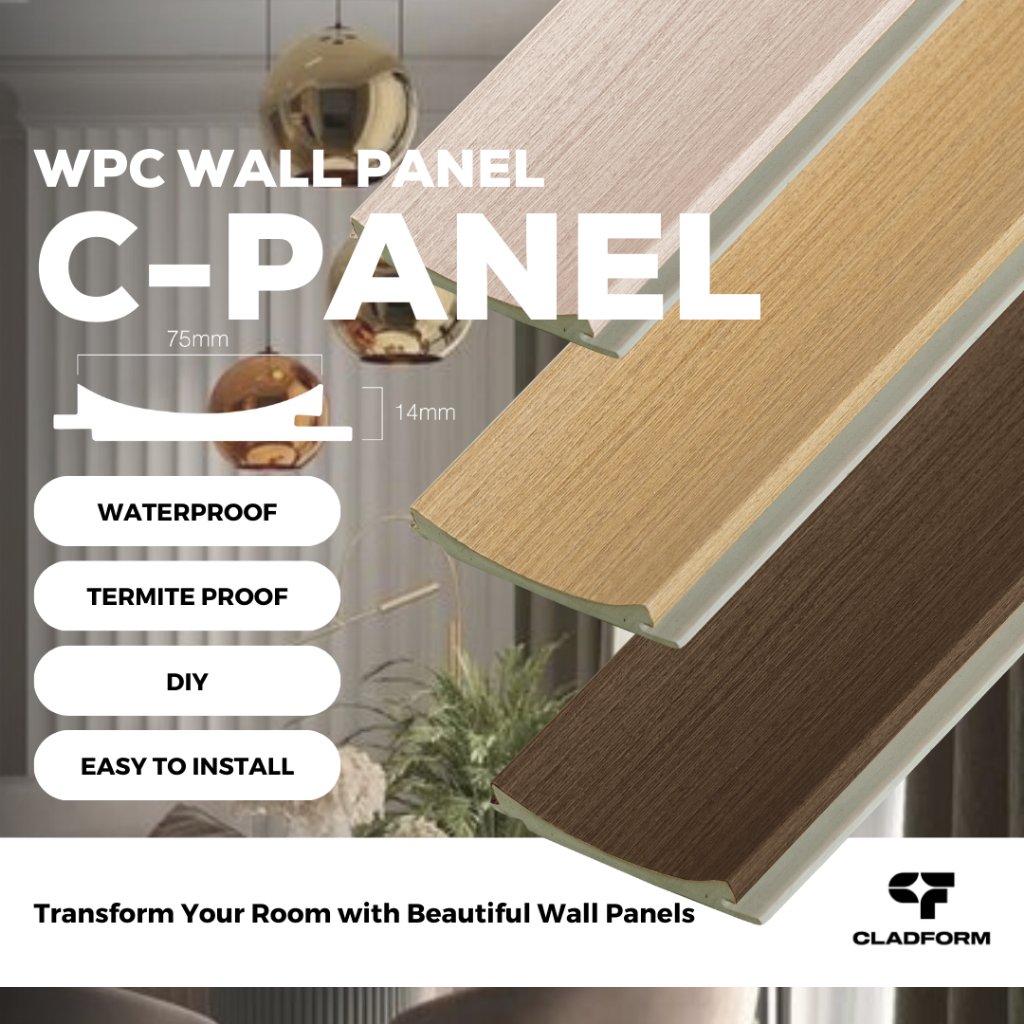 WPC FLUTED WALL PANEL C-PANEL (SOLD BY 4PCS) | Shopee Malaysia