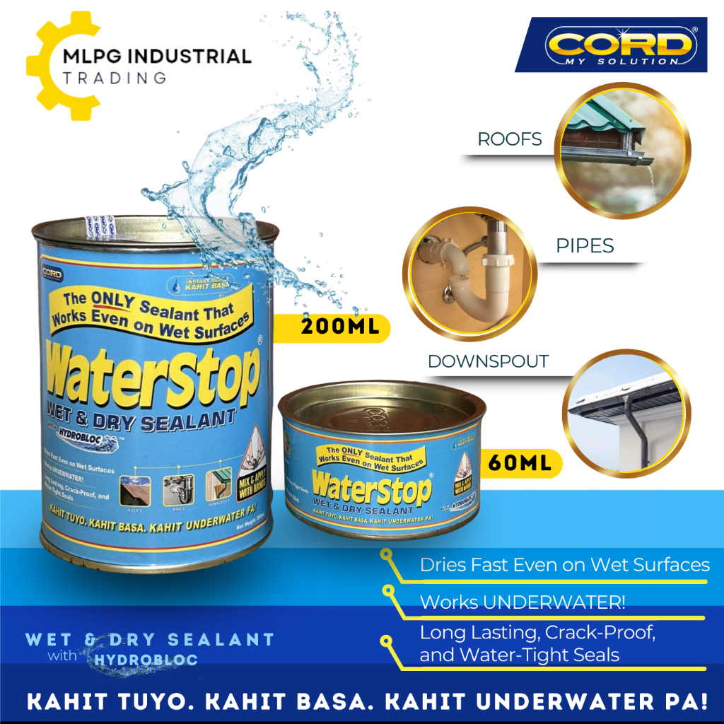 CORD WaterStop (WET & DRY SEALANT) | ( 60ML | 200ML ) | Shopee Malaysia