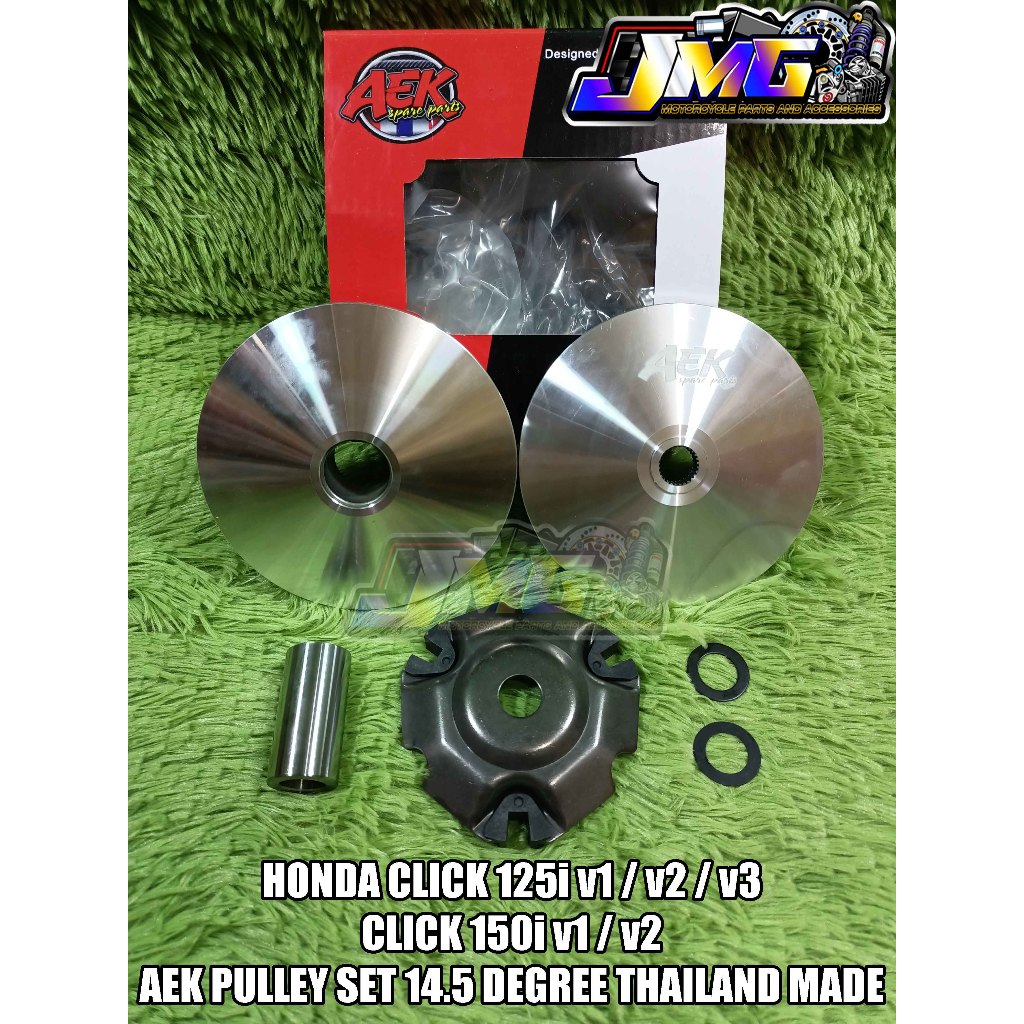 HONDA CLICK 125i v1/v2/v3 / CLICK 150i v1/v2 AEK PULLEY SET 14.5DEGREE ...