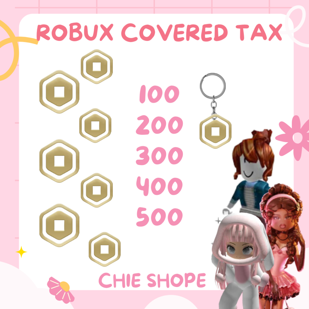 Robux small Keychain Covered Tax (Not a Code) | Shopee Malaysia