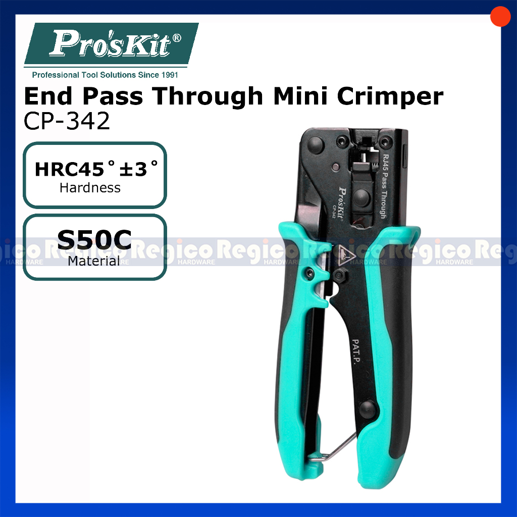 Proskit RJ45 Mini End Pass Through Network Wire Crimper Cable Cutter ...