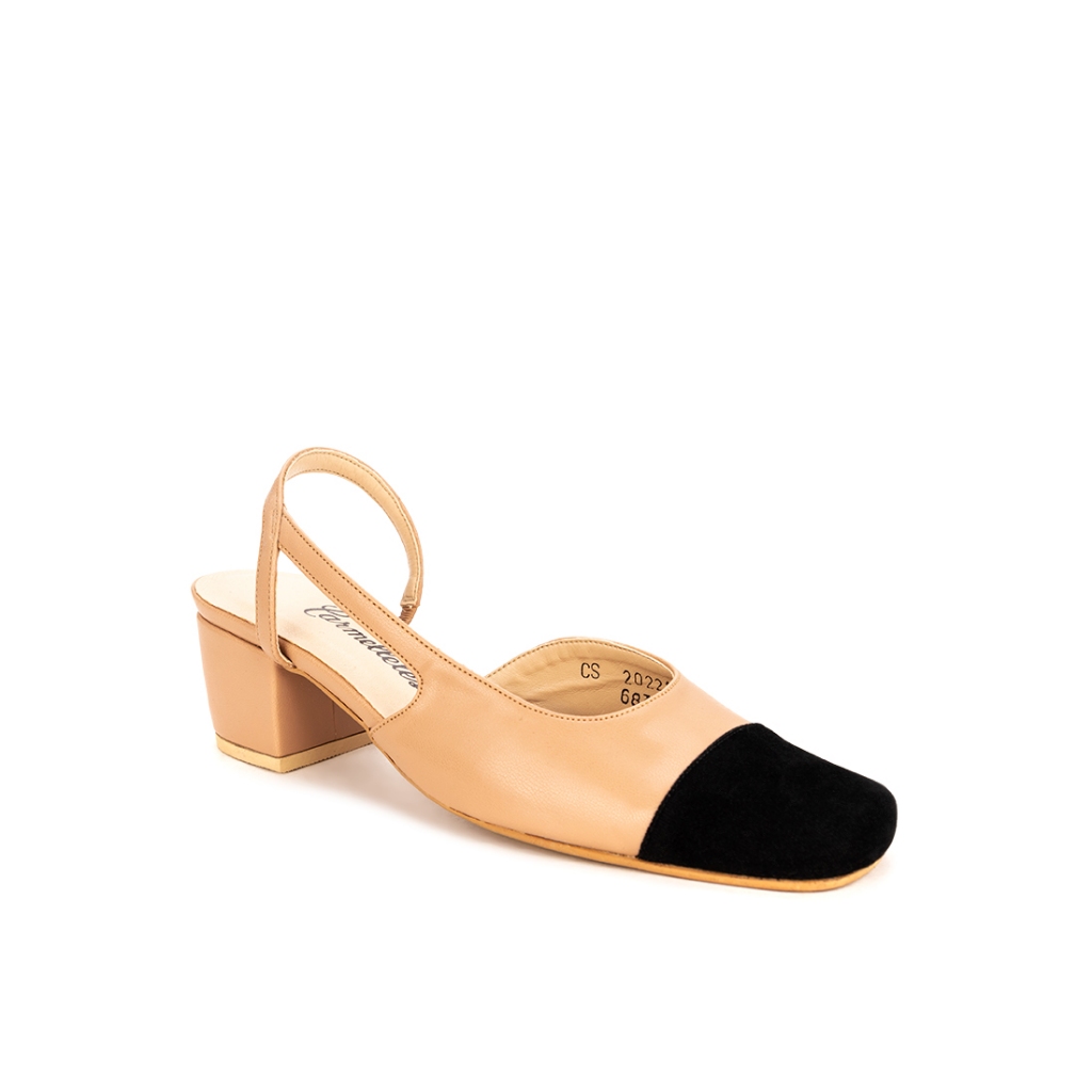 Carmelletes Square Toe Slingback Heels | Shopee Malaysia